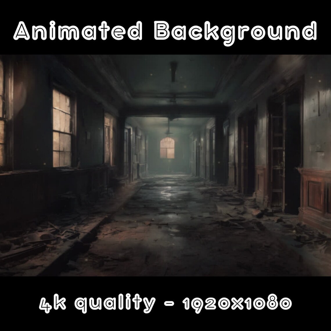 ANIMATED BACKGROUND - Soulless Corridor, Haunted, Scary Spooky Horror ...