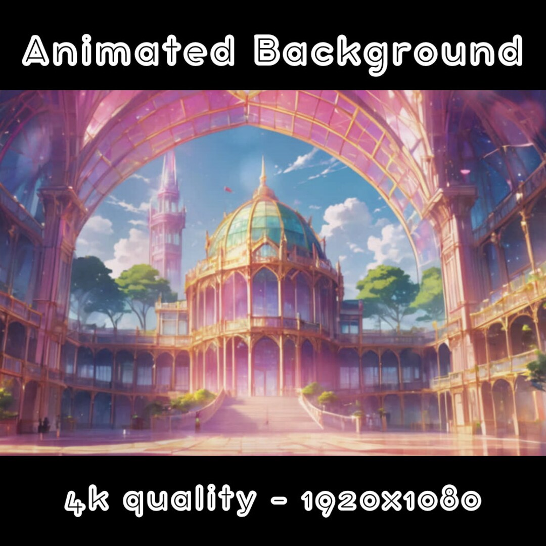 ANIMATED BACKGROUND - Glass Palace, Crystal Castle, Sleek Design (loop ...