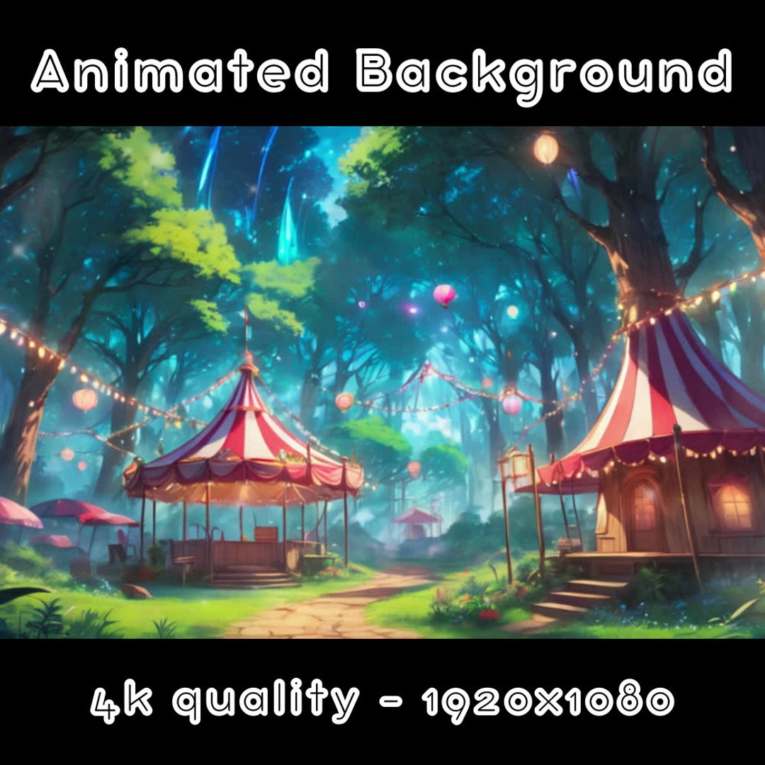 ANIMATED BACKGROUND - Fantasy Circus, Forest, Magical, Fairy Tale (loop ...