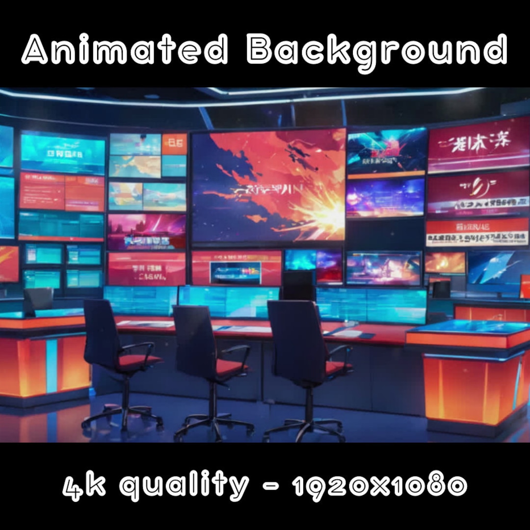 ANIMATED BACKGROUND - News Broadcast, Breaking News, Television (loop ...