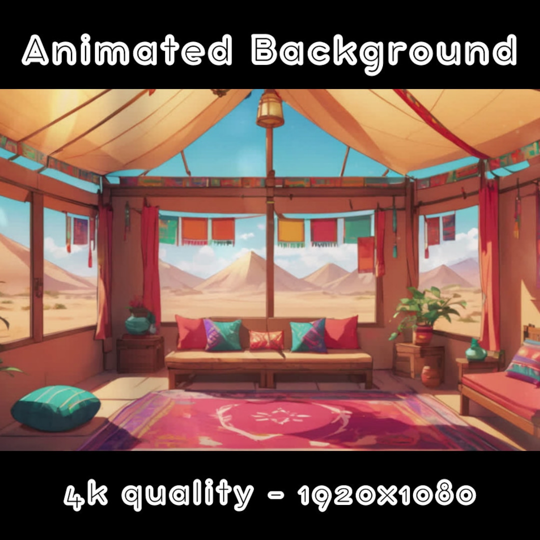 ANIMATED BACKGROUND - Nomad Tent, Camping, Outdoor, Vtuber Bedroom ...
