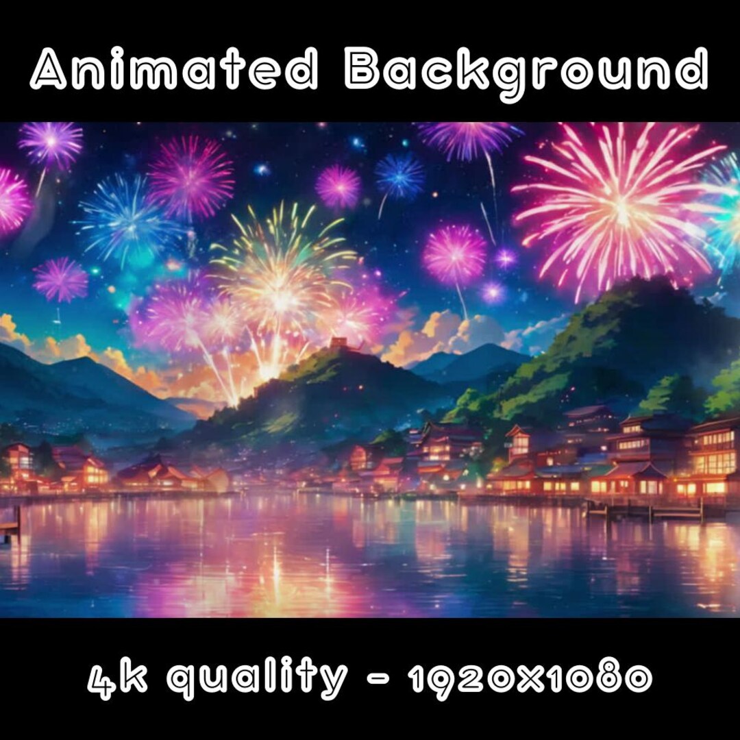 ANIMATED BACKGROUND - Colorful Cascade, Fireworks, New Years Eve (loop ...