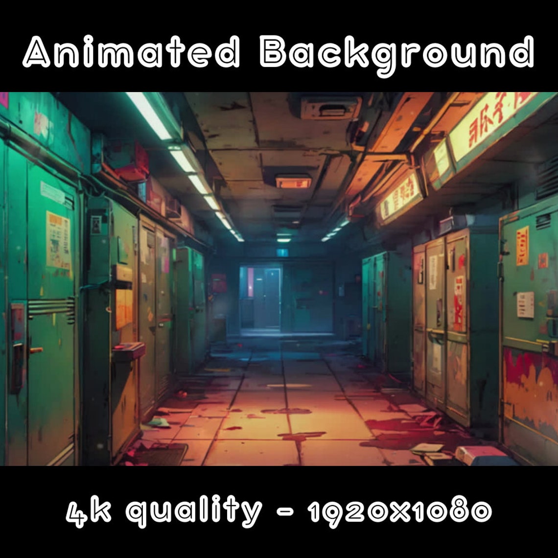 ANIMATED BACKGROUND Abandoned Bunker, Horror, Scary, Underground loop ...