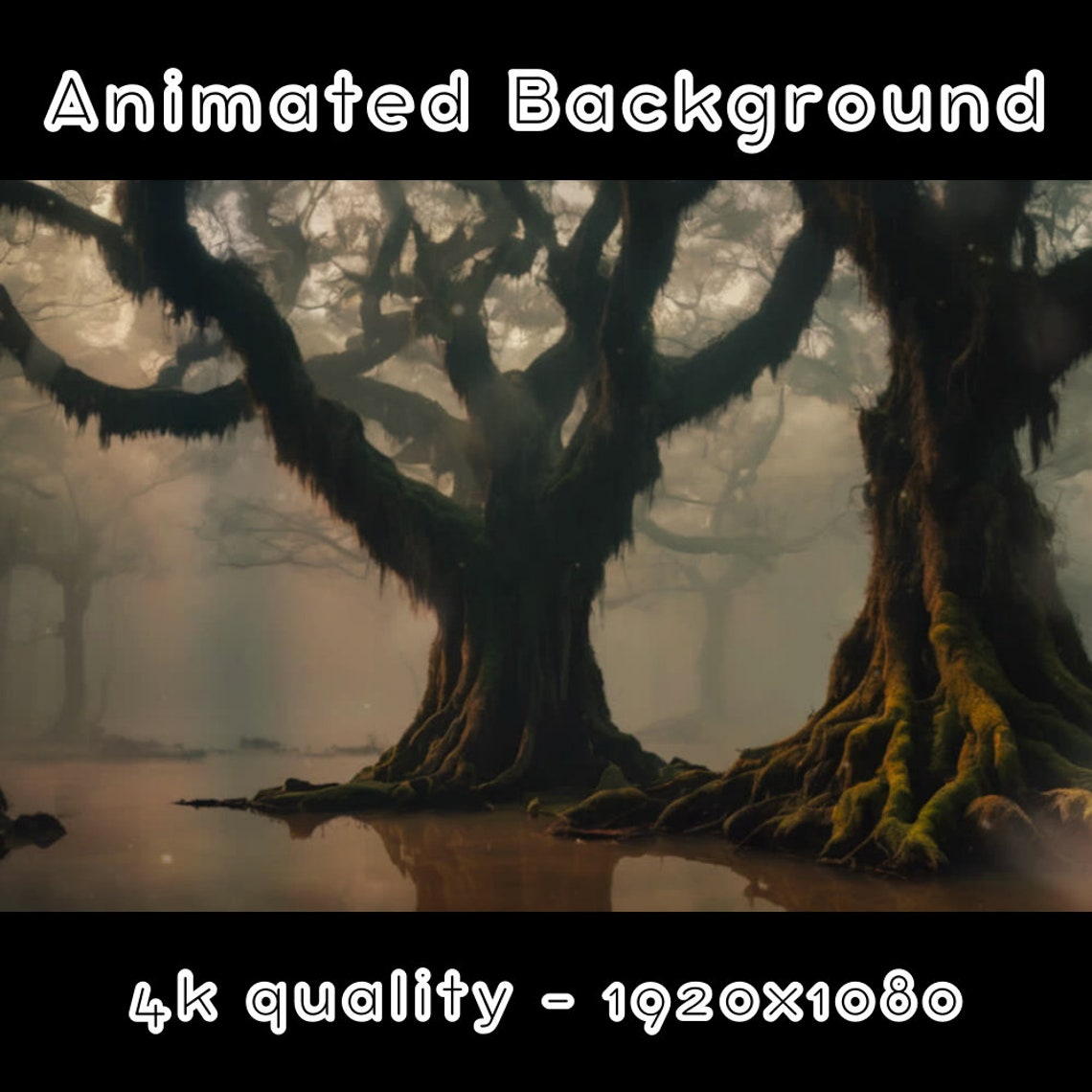 ANIMATED BACKGROUND - Cursed Bog, Horror, Scary, Nature (loop, 4k ...