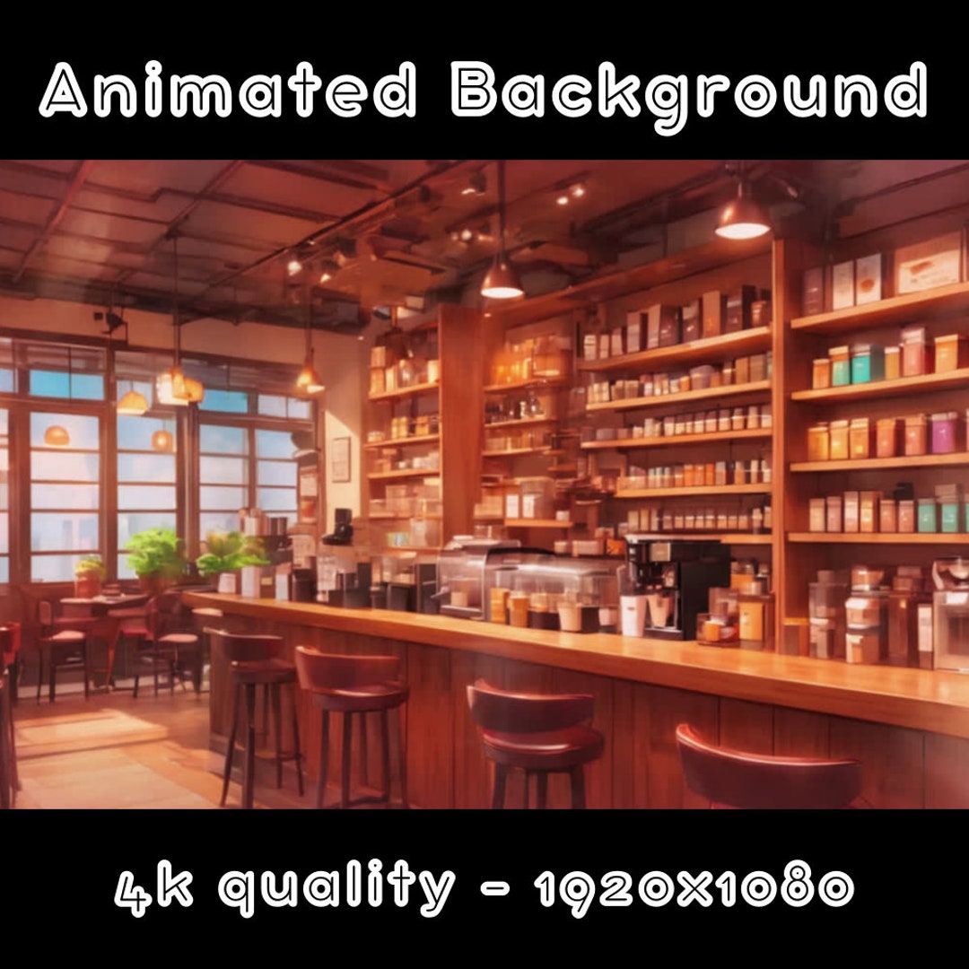 ANIMATED BACKGROUND - Coffee Corner, Coffee Shop, Cafe, Bakery (loop ...