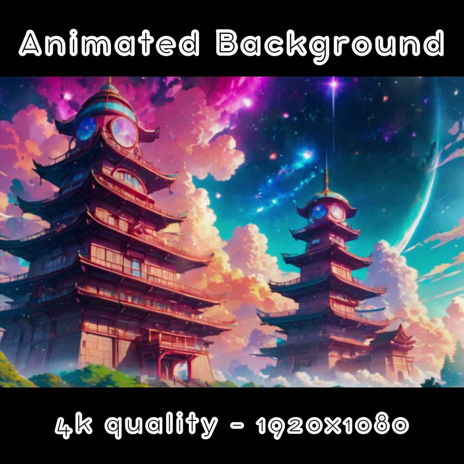 ANIMATED BACKGROUND - Celestial Gaze, Space, Galaxy, Space, Milky Way ...