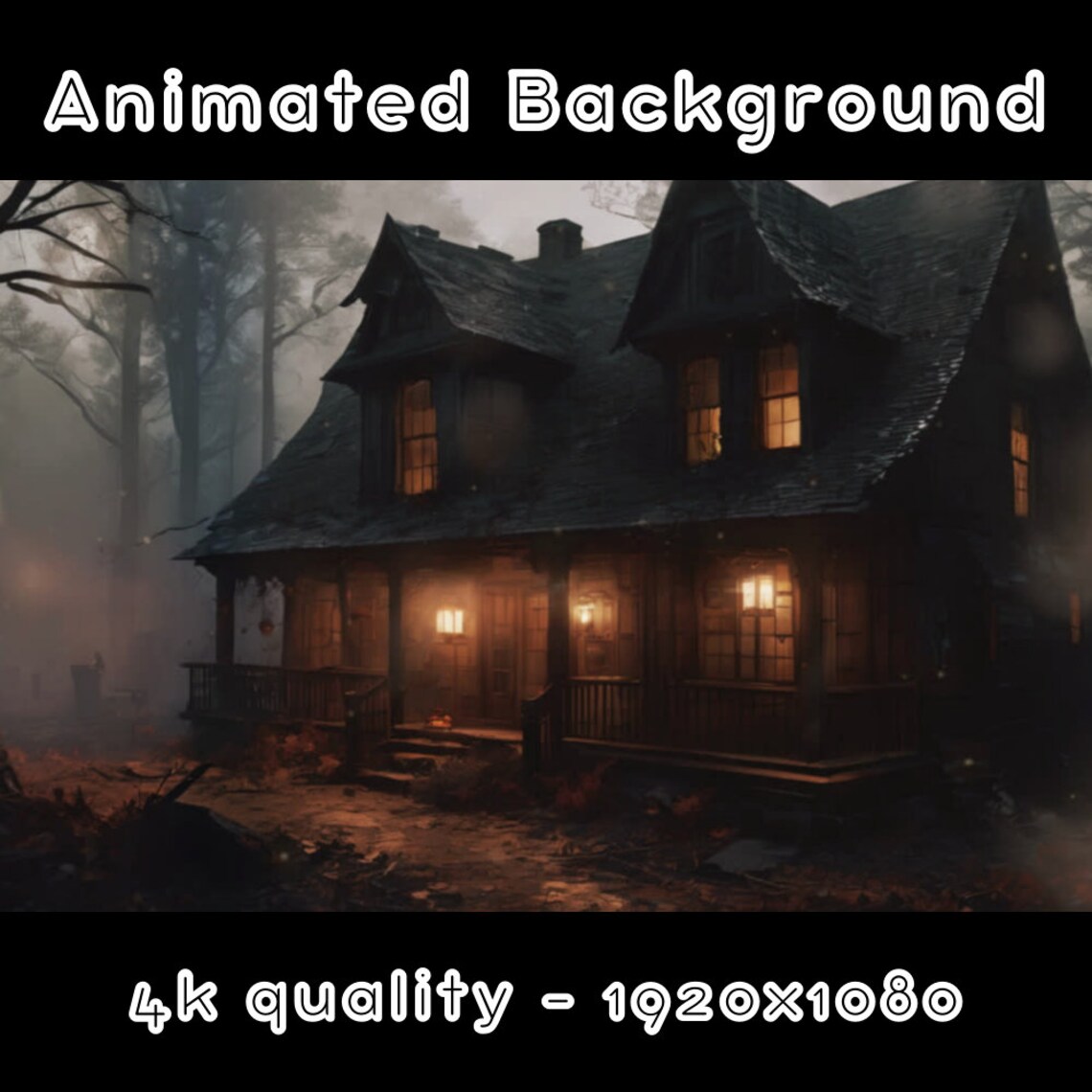 ANIMATED BACKGROUND - Haunted Cottage, Horror, Phasmophobia, Ghost ...