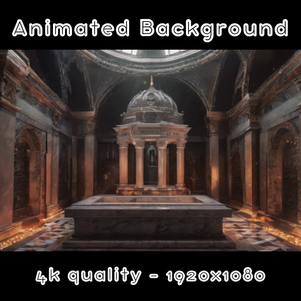 ANIMATED BACKGROUND Fancy Crypt, Tomb, Vampire, Grave, Vtuber Room loop ...