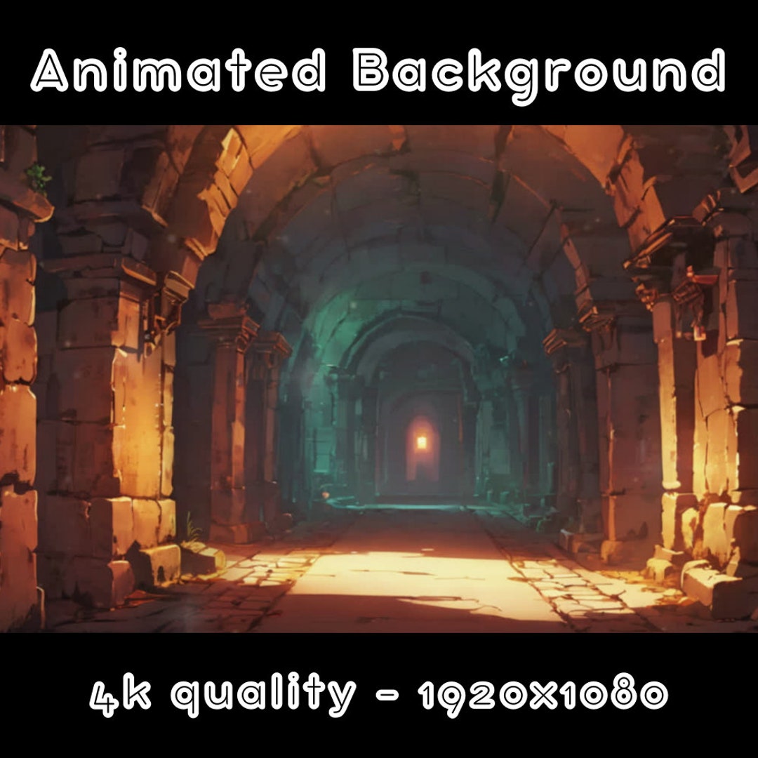ANIMATED BACKGROUND - Ancient Dungeon, Tunnel, Underground (loop, 4k ...
