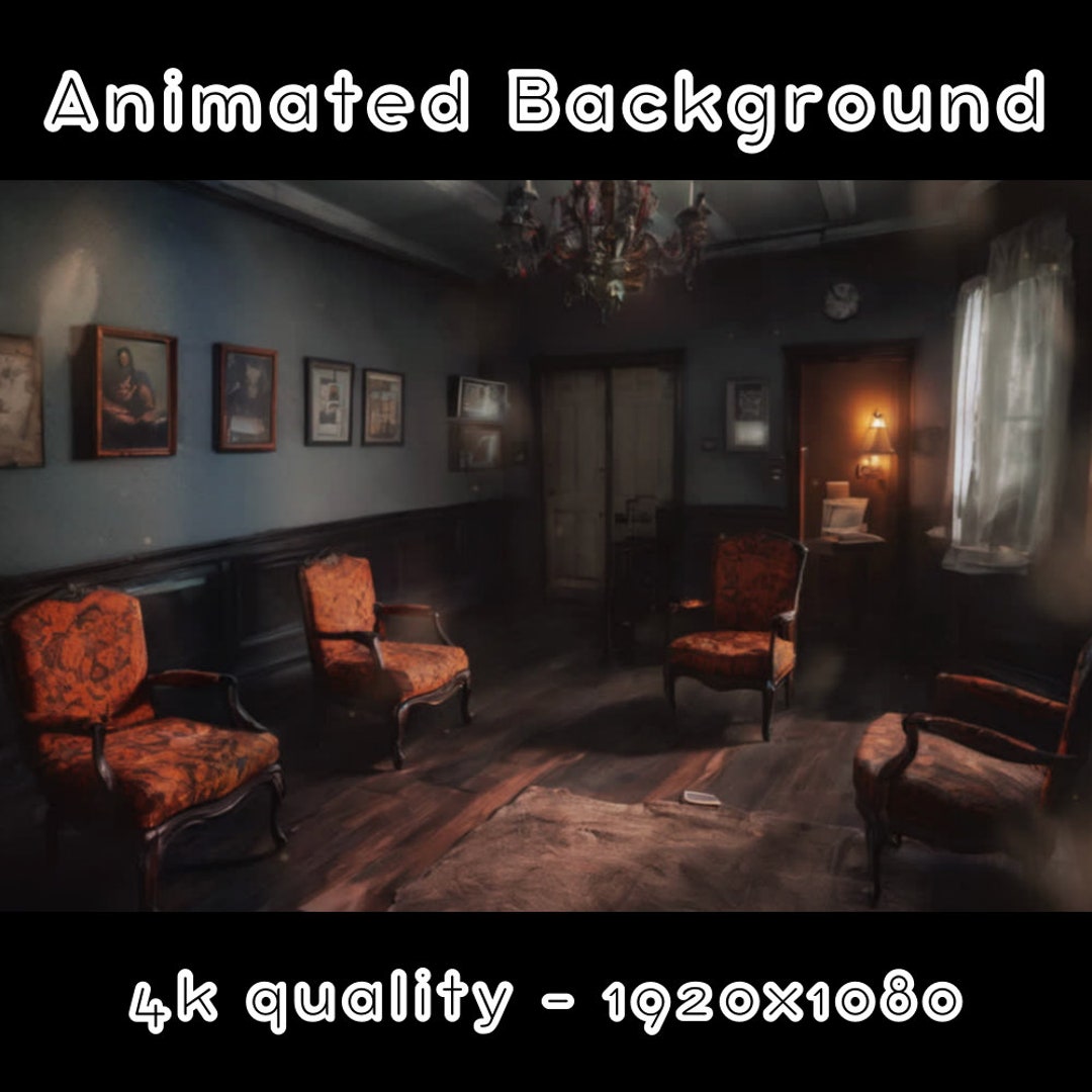 ANIMATED BACKGROUND - Horror Waiting Room, Scary, Spooky, Asylum (loop ...