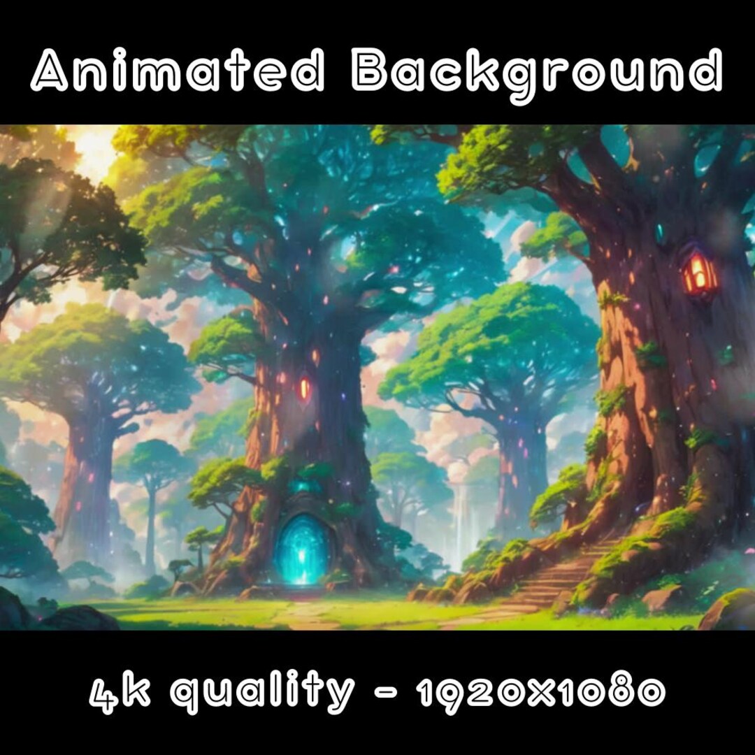 ANIMATED BACKGROUND Mystical Trees, Forest, Wilderness, Nature loop, 4k ...