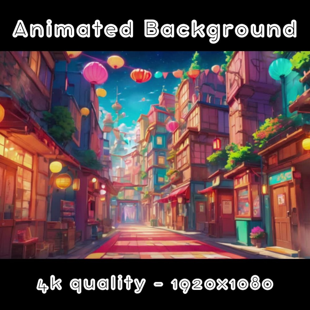ANIMATED BACKGROUND - Colorful Street, Vibrant Aesthetic Video (loop ...