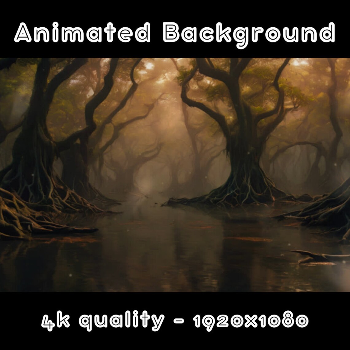 ANIMATED BACKGROUND - Orange Swamp, Horror, Murky, Scary, Foggy (loop ...