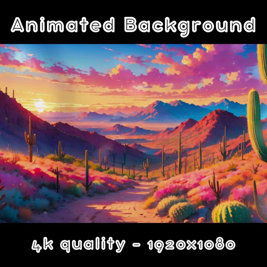 ANIMATED BACKGROUND - Desert Mirage, Sand, Oasis, Dunes (loop, 4k ...