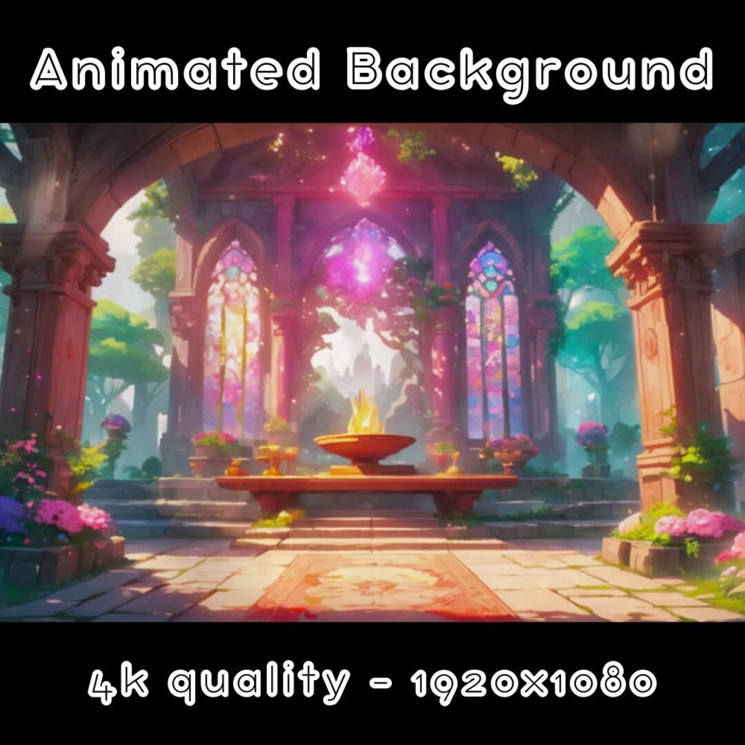 ANIMATED BACKGROUND - Altar, Magical, Crystal, Shrine, Fantasy (loop ...