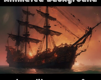 ANIMATED BACKGROUND Pirate Bundle loop, 4k VTUBER / Stream Background ...