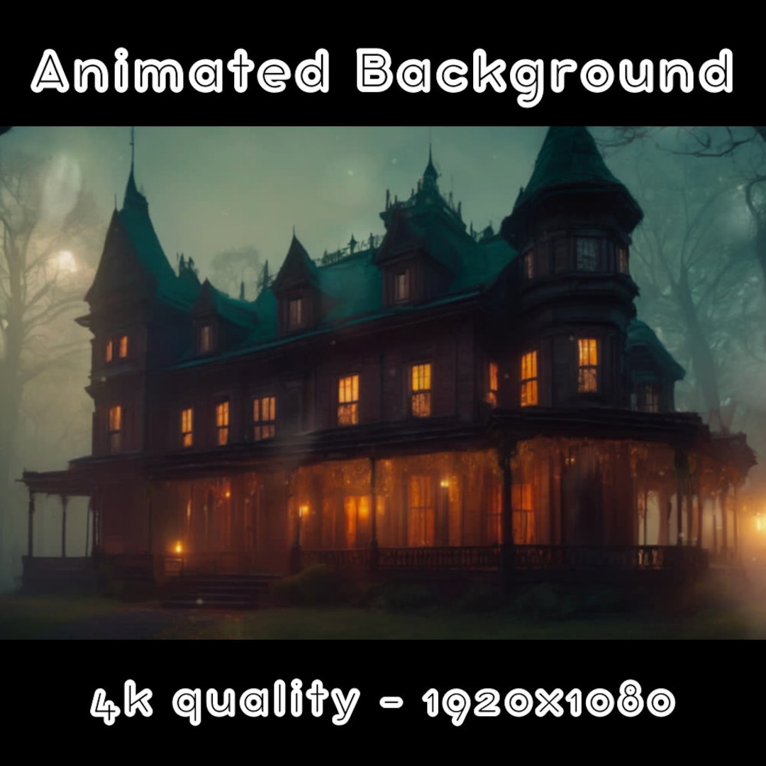 ANIMATED BACKGROUND - Sinister House, Haunted, Ghosts, Horror, Scary ...