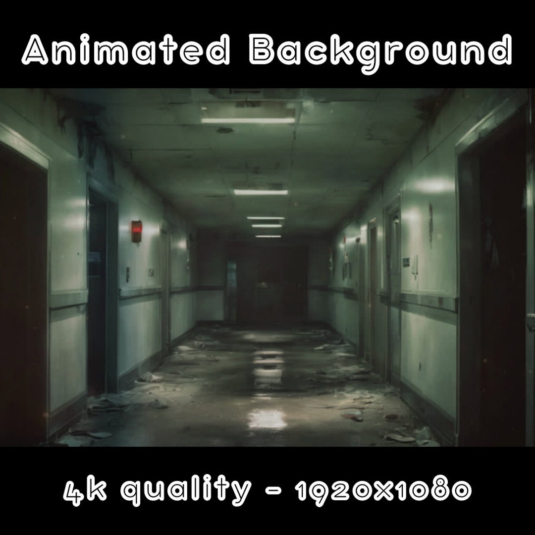 ANIMATED BACKGROUND - Horror Hospital, Scary, Spooky, Asylum (loop, 4k ...