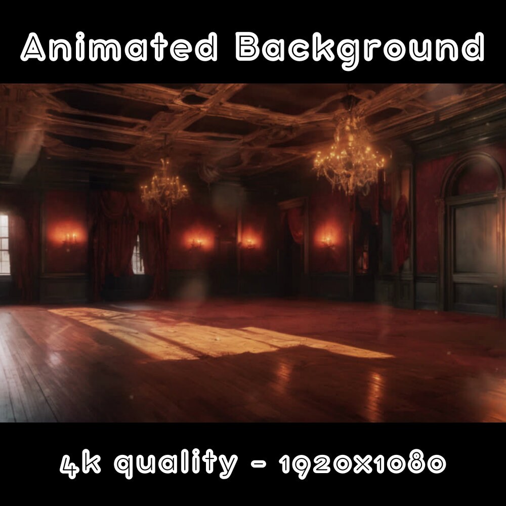 ANIMATED BACKGROUND - Haunted Ballroom, Horror House, Scary (loop, 4k ...