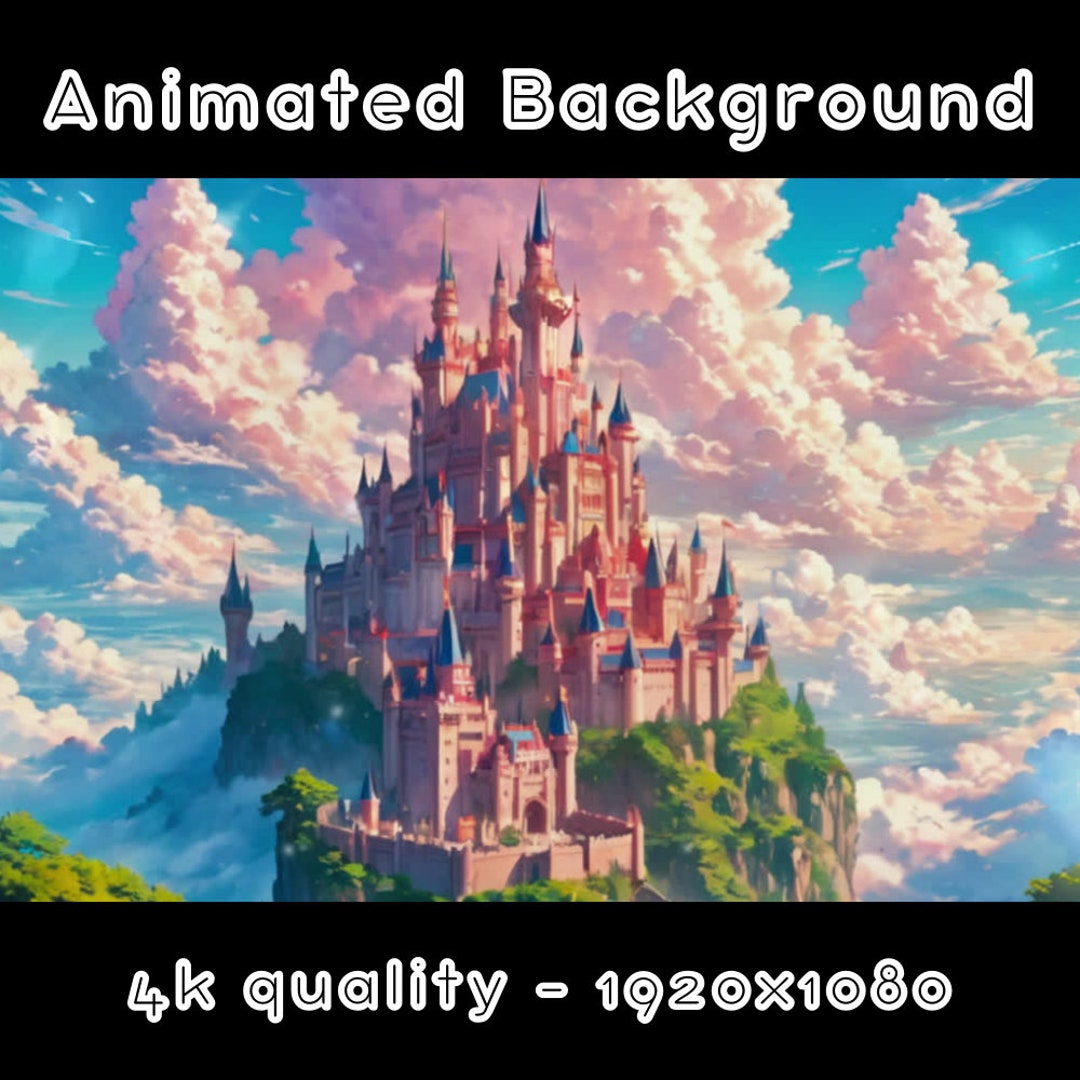 ANIMATED BACKGROUND - Magnificent Kingdom, Princess, Castle Sky (loop ...