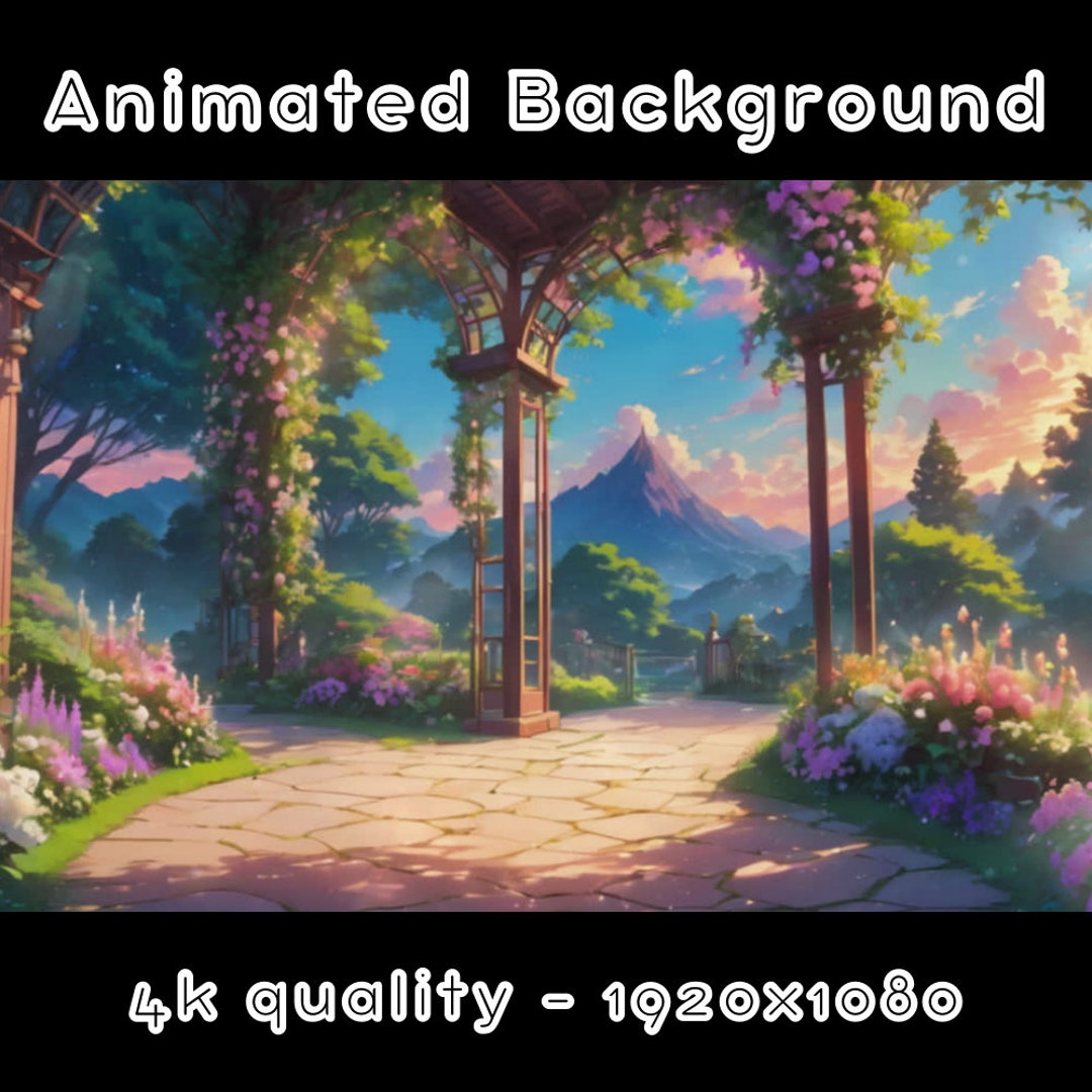 ANIMATED BACKGROUND - Lush Garden, Botanical, Romantic, Floral, Cozy ...