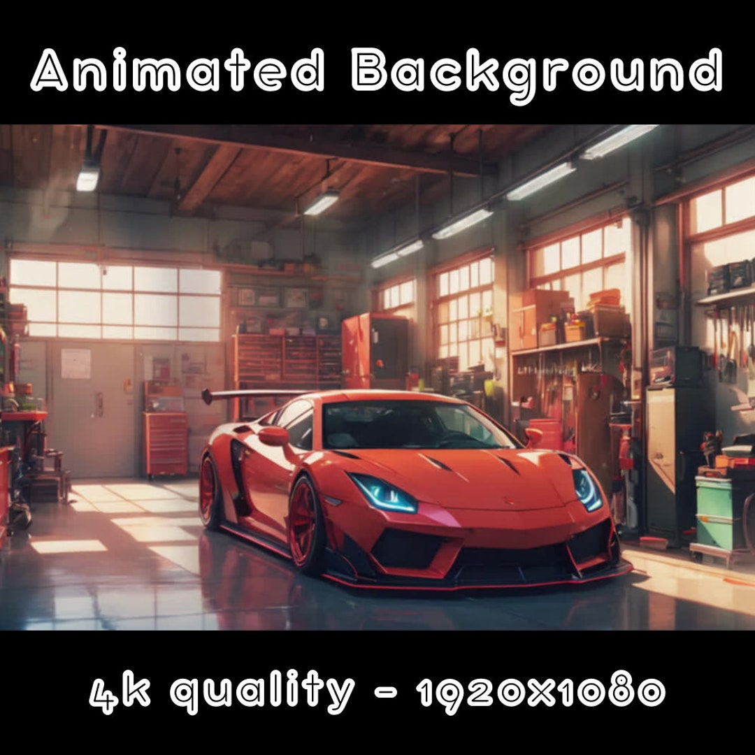 ANIMATED BACKGROUND - Garage, Workshop, Car, Mechanics (loop, 4k ...