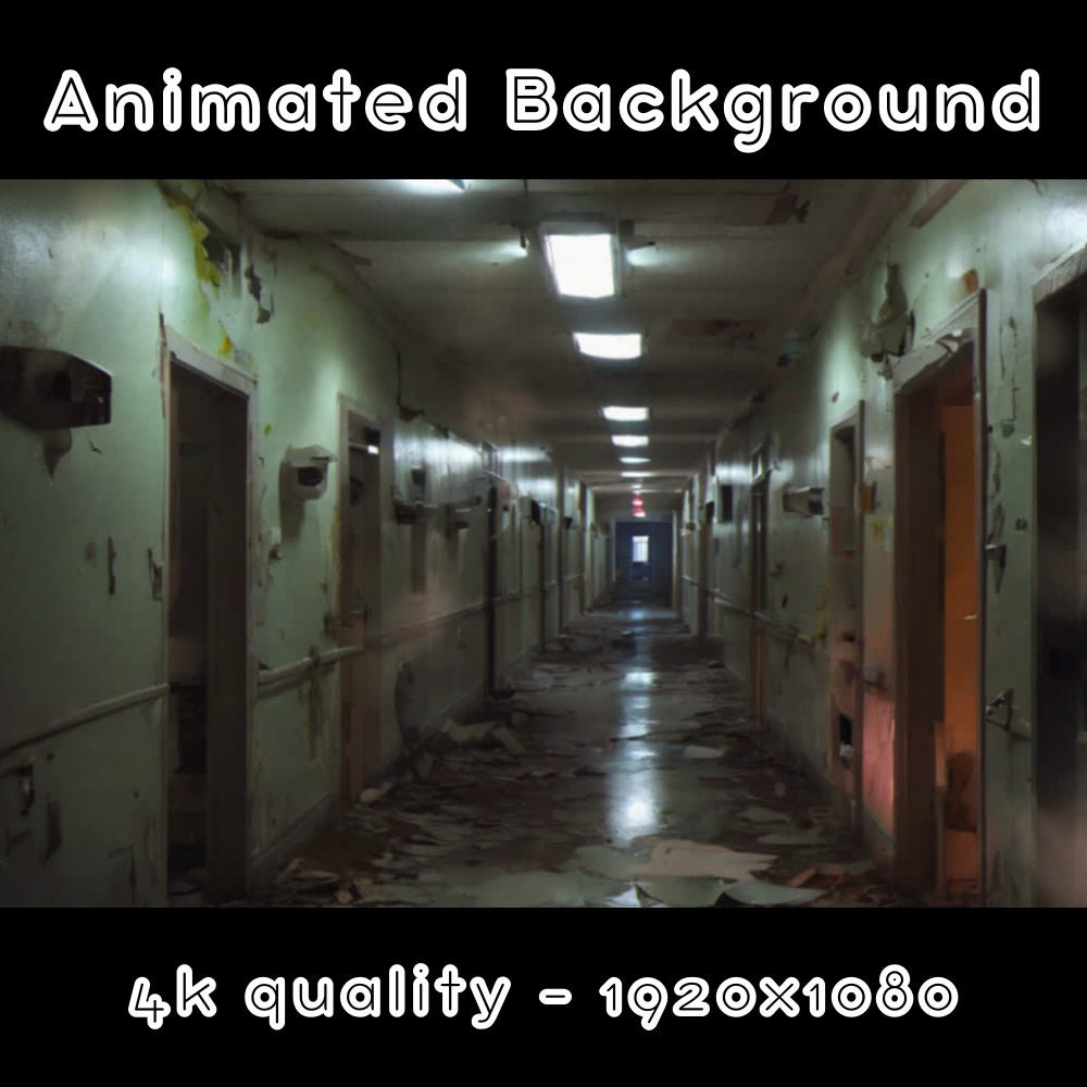 ANIMATED BACKGROUND - Horror Hospital Hall, Clinic, Spooky, Asylum ...