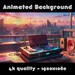 ANIMATED BACKGROUND - Dj Set, Sunset, Music, Turntable, Mixing (loop ...