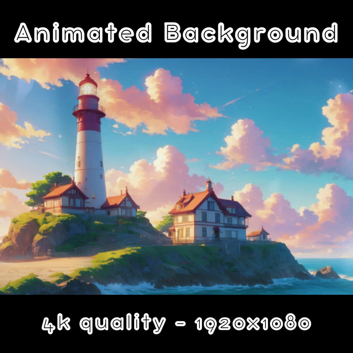 ANIMATED BACKGROUND - Lighthouse, Sea, Beacon, Nautical (loop, 4k ...