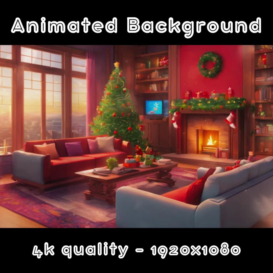 ANIMATED BACKGROUND - Xmas Living Room, Holidays, Christmas, Festive ...