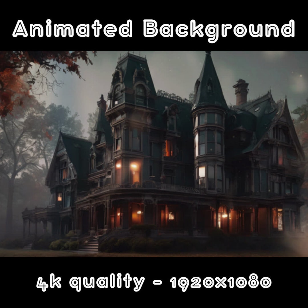 ANIMATED BACKGROUND - Ghostly Manor, Horror House, Phasmophobia (loop ...