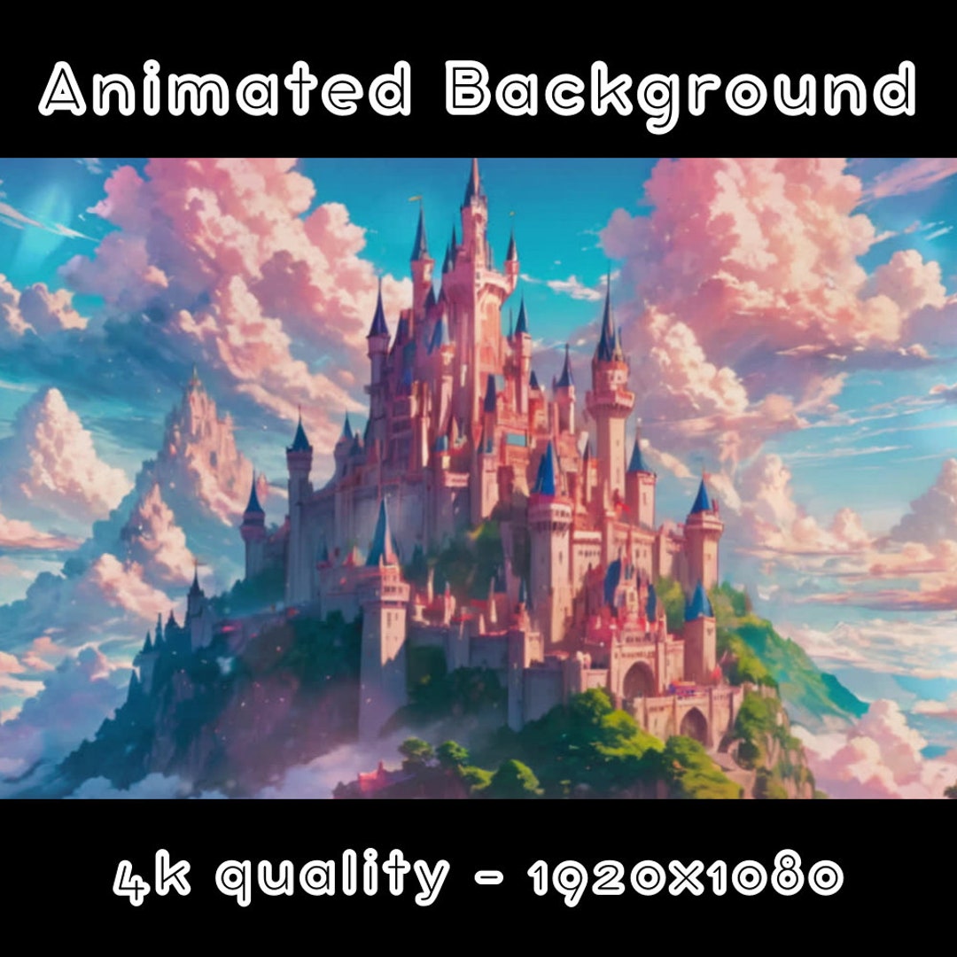 ANIMATED BACKGROUND - Magical Sky Castle, Princess, Kingdom, Palace ...