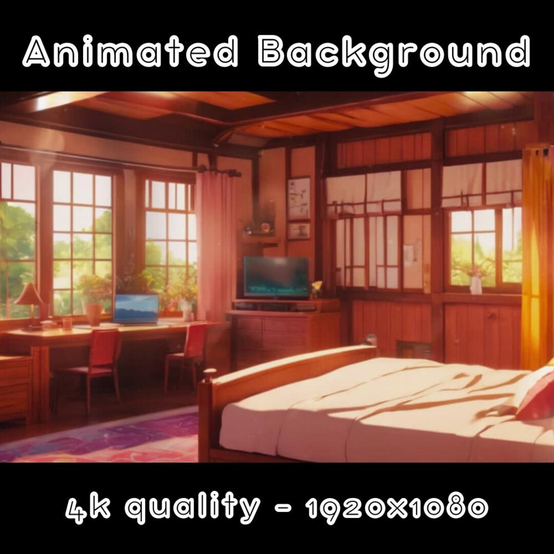 ANIMATED BACKGROUND Cottage Hideaway, Nature, Cozy, Vtuber Bedroom loop ...