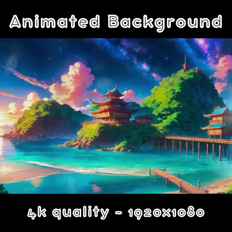 ANIMATED BACKGROUND - Island Shore, Beach Background, Summer (loop, 4k ...
