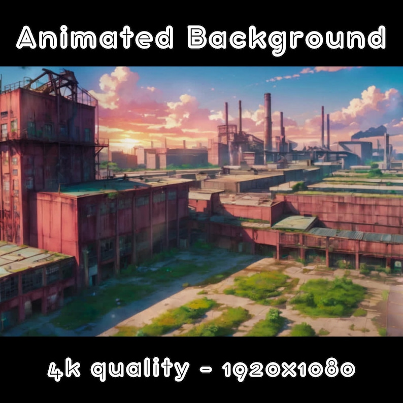 ANIMATED BACKGROUND Industrial Site, Factory, Warehouse, Workshop loop ...