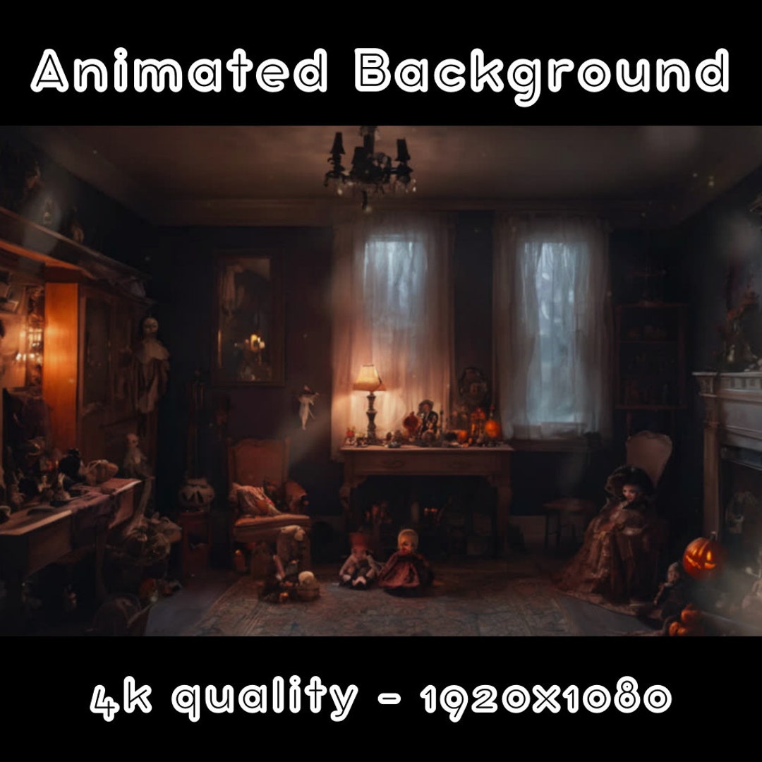 ANIMATED BACKGROUND - Scary Doll Room, Horror, Scary, Halloween (loop ...