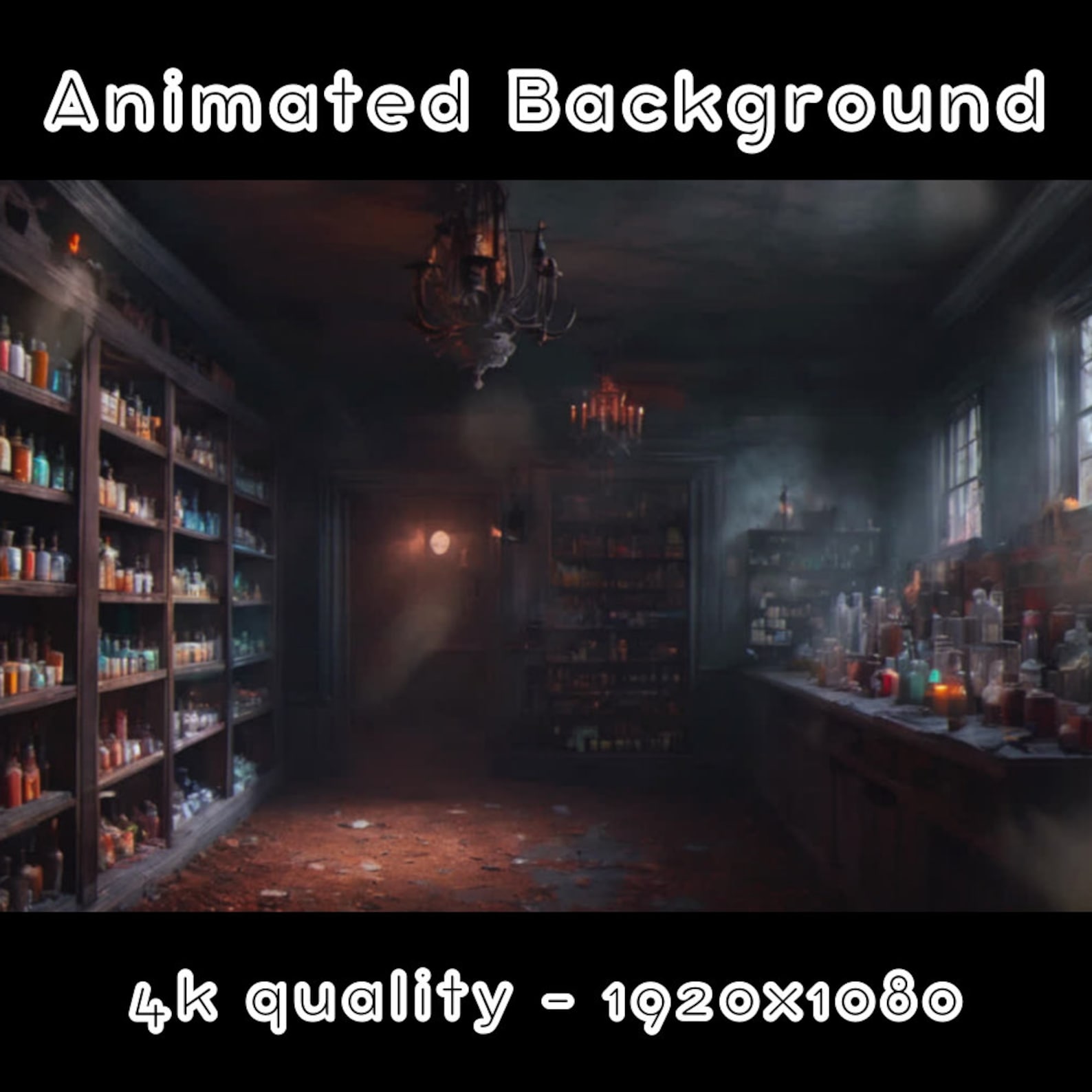 ANIMATED BACKGROUND -haunted Pharmacy, Horror Hospital, Scary, Asylum ...