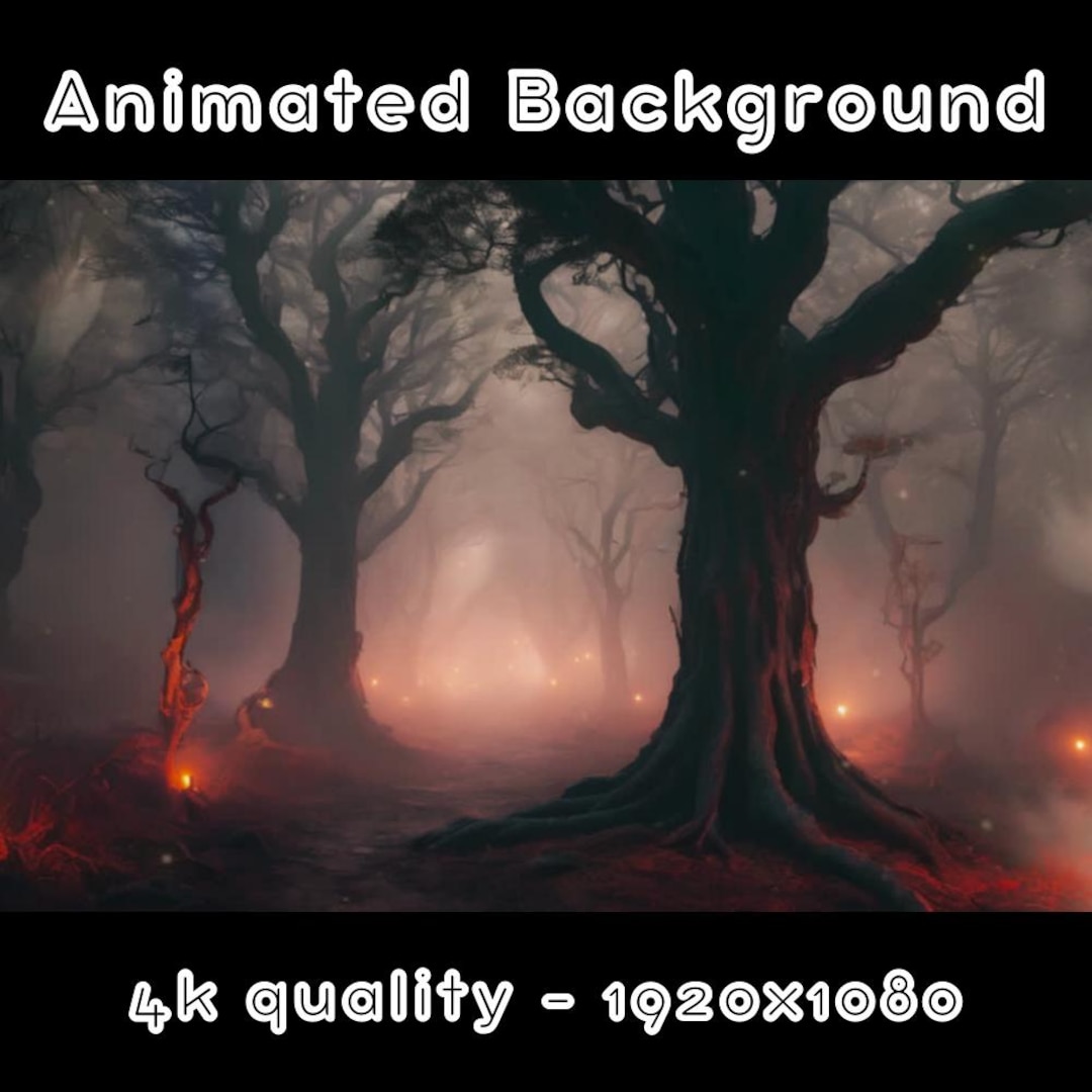 ANIMATED BACKGROUND - Spooky Forest, Horror, Scary, Halloween (loop, 4k ...