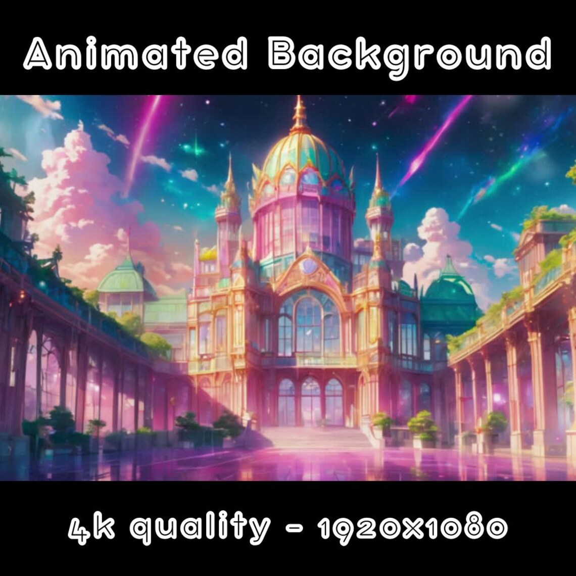 ANIMATED BACKGROUND - Ethereal Palace, Crystal Castle, Sleek Design ...