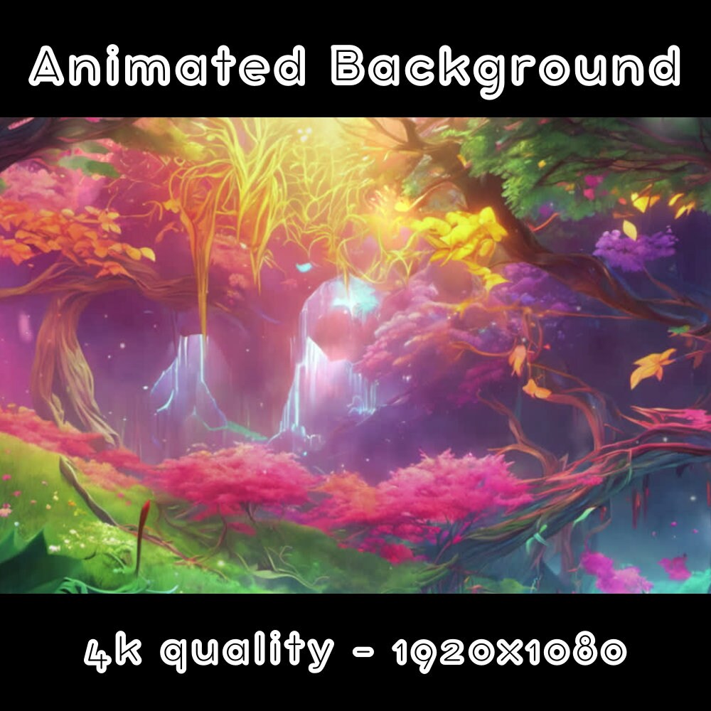 ANIMATED BACKGROUND Enchanted Grove, Whimsical Forest, Fairy Tale loop ...