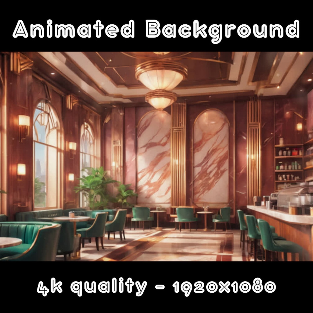 ANIMATED BACKGROUND - Fancy Restaurant, Hotel, Sky Bar, Dinner (loop, 4k) VTUBER - Stream ...