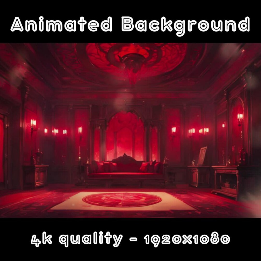 ANIMATED BACKGROUND - Vampire Chamber, Red Room, Gothic Living Room ...