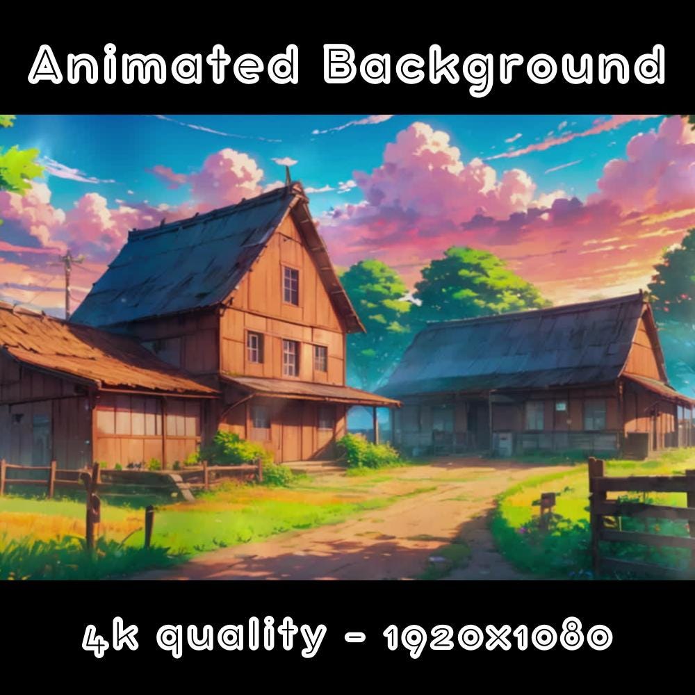 ANIMATED BACKGROUND -countryside Cottage, Farm, Harvest, Cozy Games ...