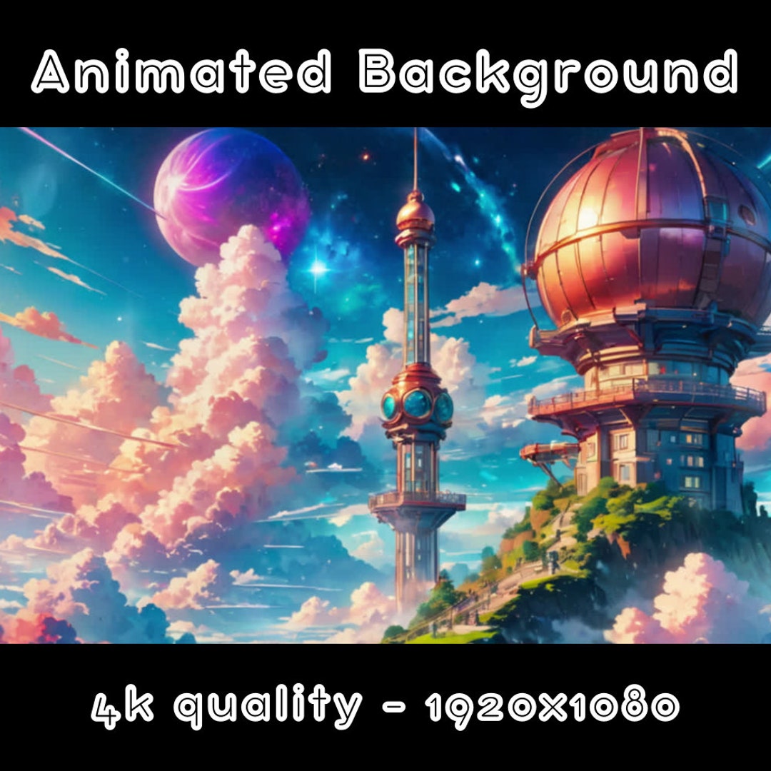 ANIMATED BACKGROUND Grand Observatory, Space, Astronomy, Galactic loop, 4k VTUBER Stream ...