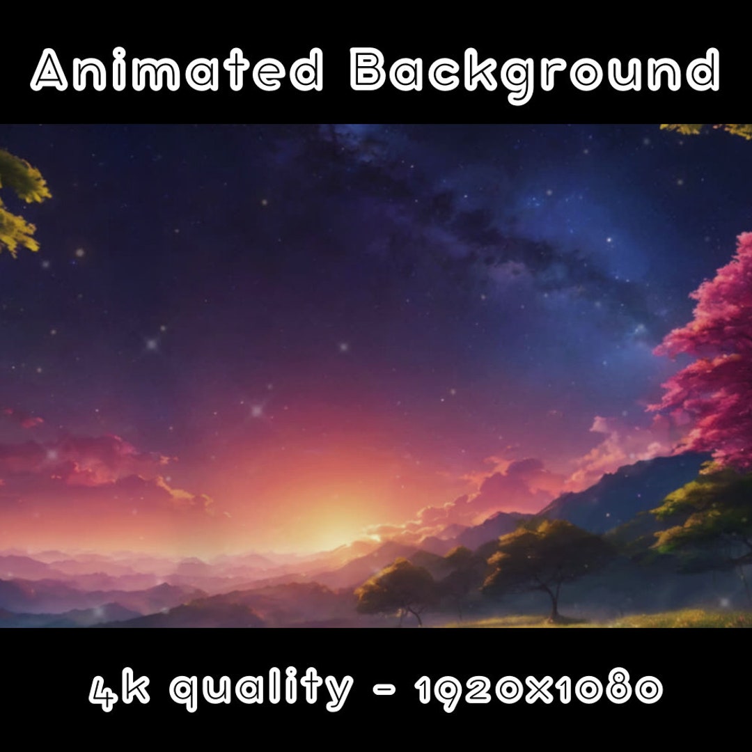 ANIMATED BACKGROUND - Sunset Galaxy, Celestial, Cosmic, Stellar (loop ...