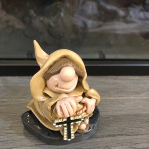 Monk Gnome - Handmade Polymer Clay Figure - Etsy