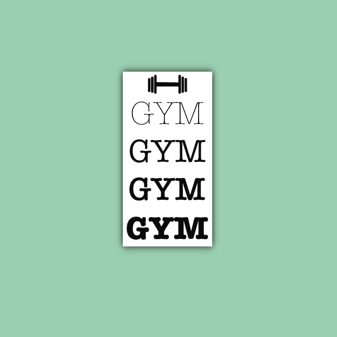 Gym Gym Gym Gym Sticker | Journal, Scrapbook, Planner, Water Bottle ...