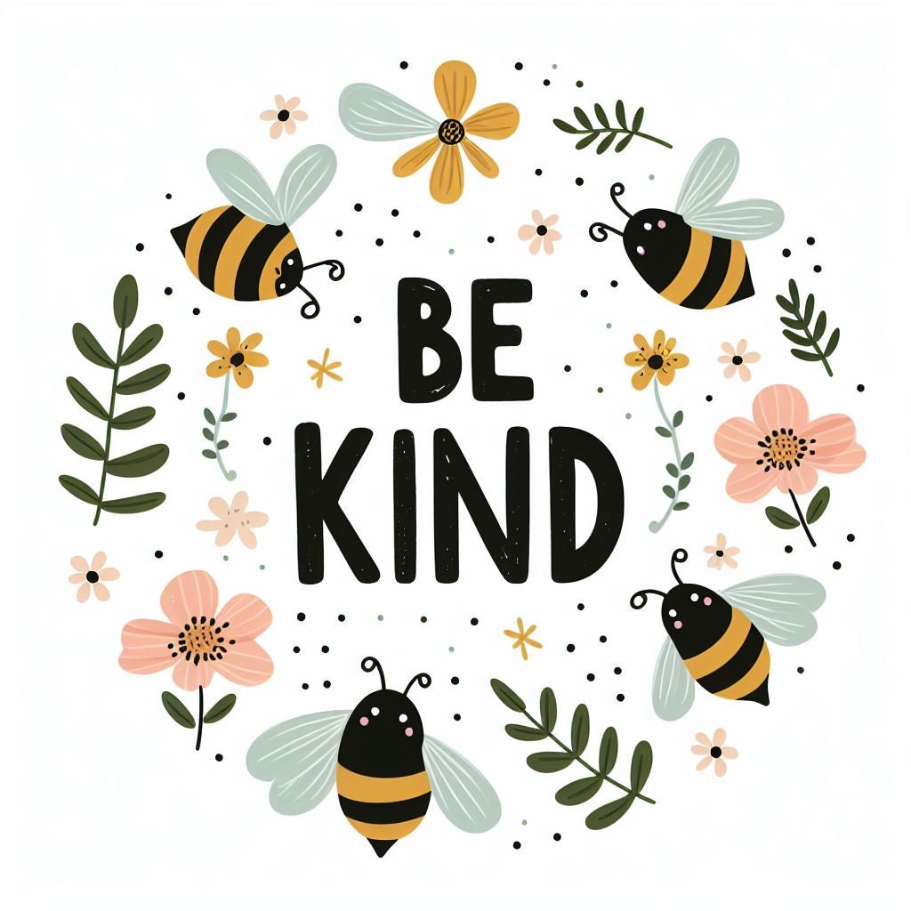 Be Kind Digital Designs for PNG and SVG in 7 Styles - Etsy