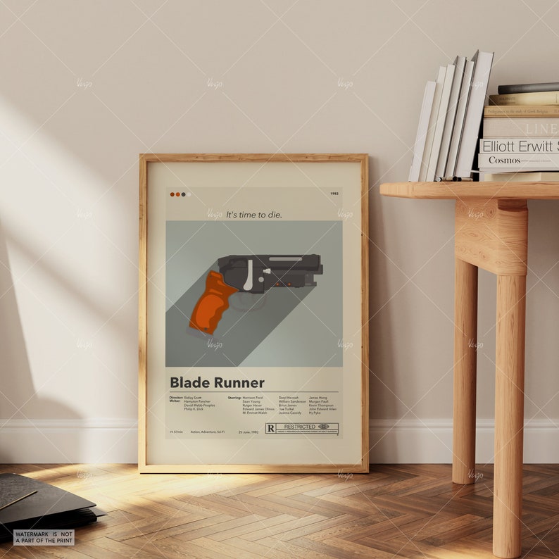 Blade Runner Poster Ridley Scott Minimalist Movie Poster Custom Movie ...