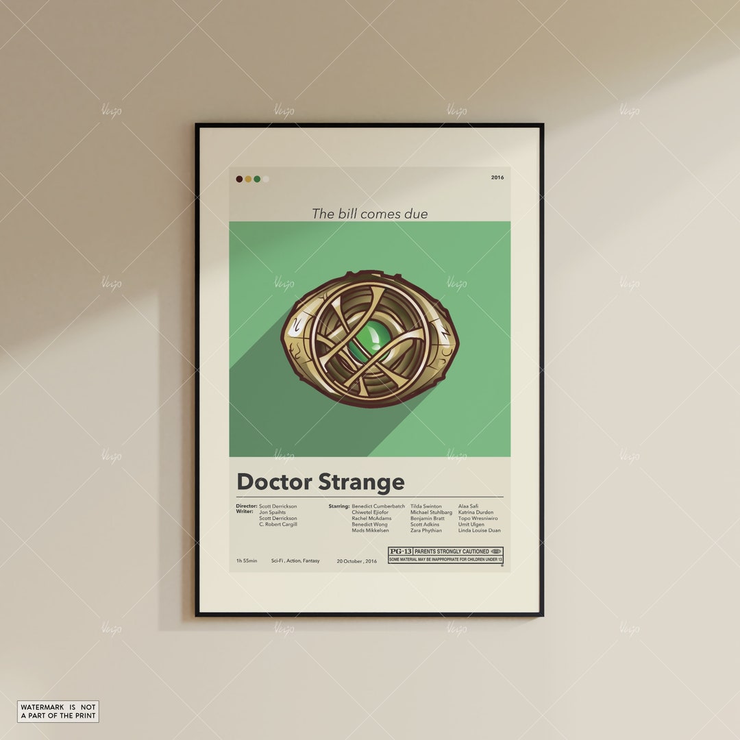 Doctor Strange Poster Scott Derrickson Minimalist Movie Poster Custom ...